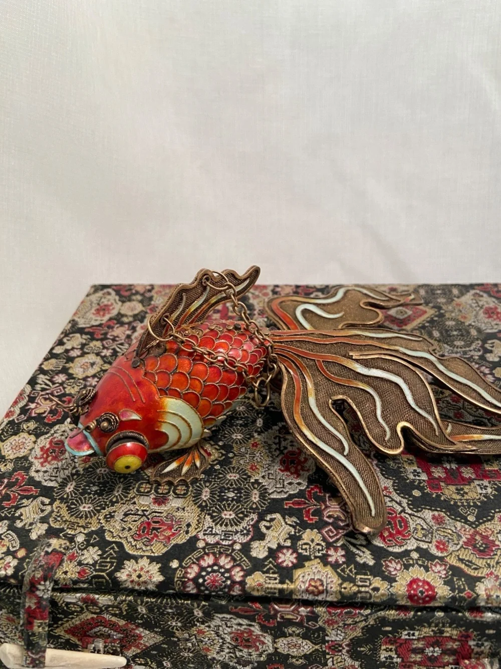 Vintage | Art | Vintage Chinese Cloisonn Articulated Koi Fish Sculpture ...